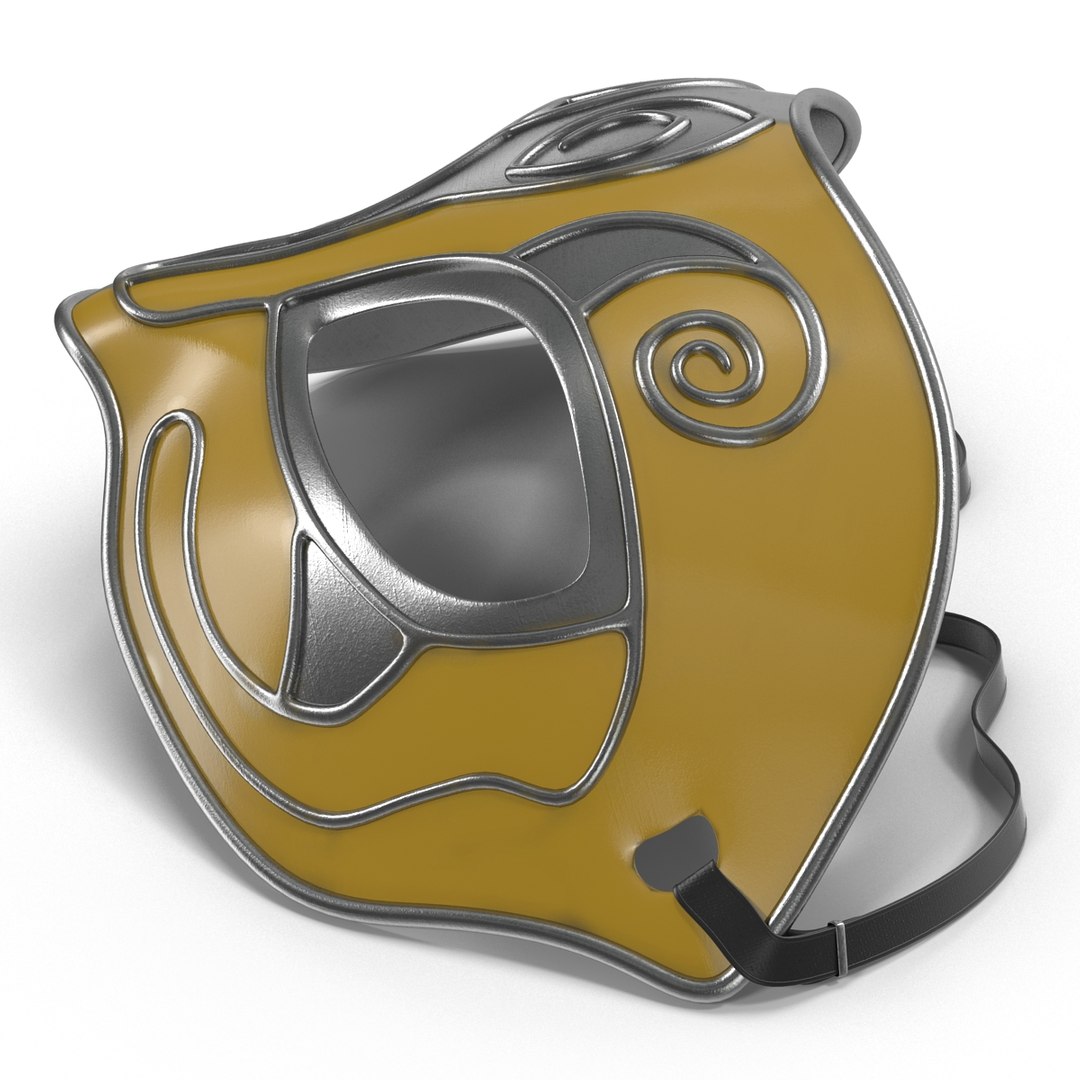 masquerade mask yellow 3d model