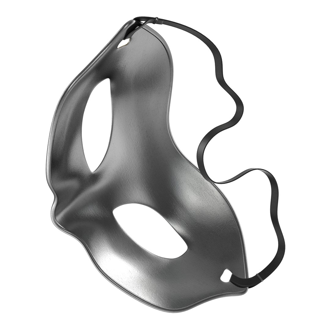 masquerade mask yellow 3d model