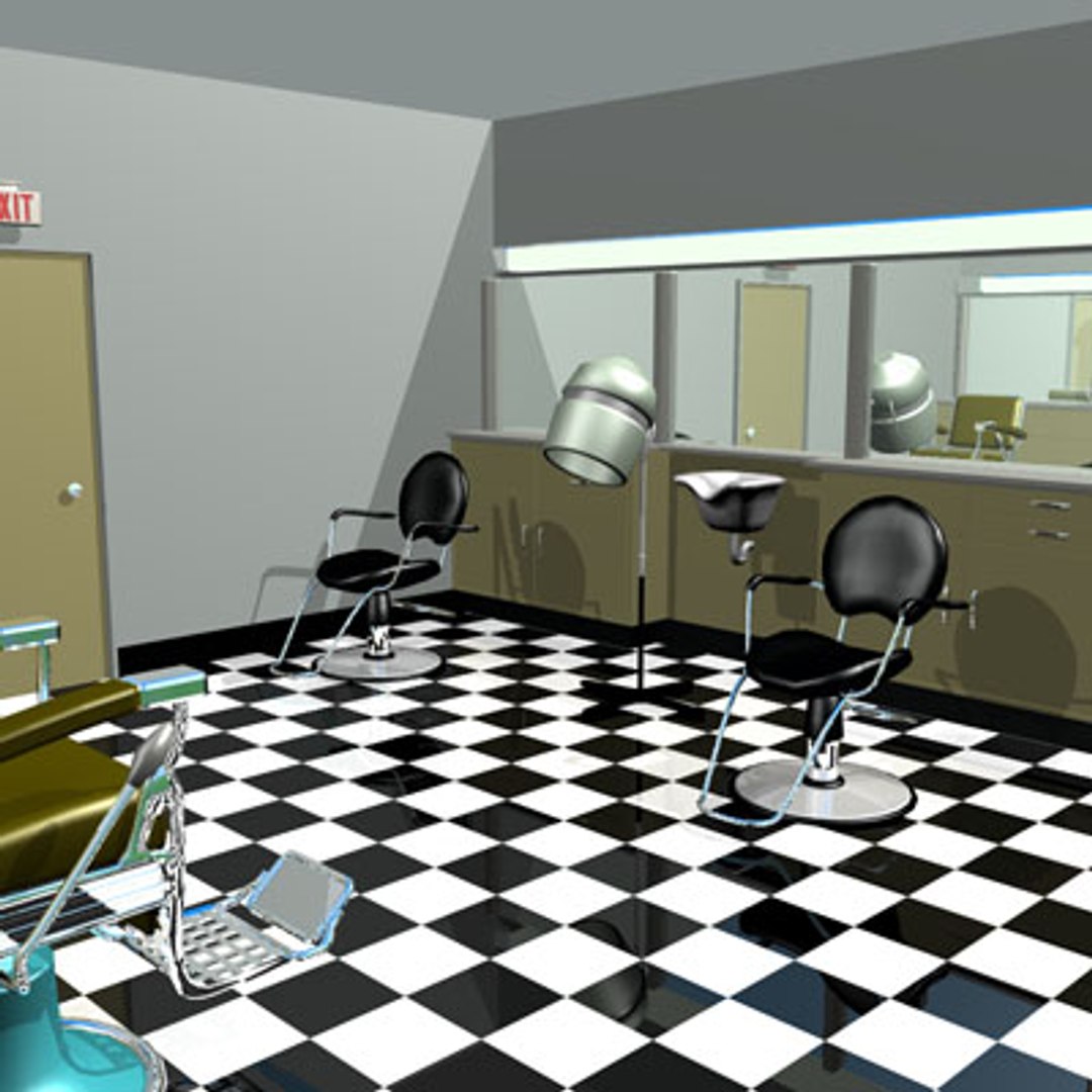 Barber shop 3D model - TurboSquid 204811