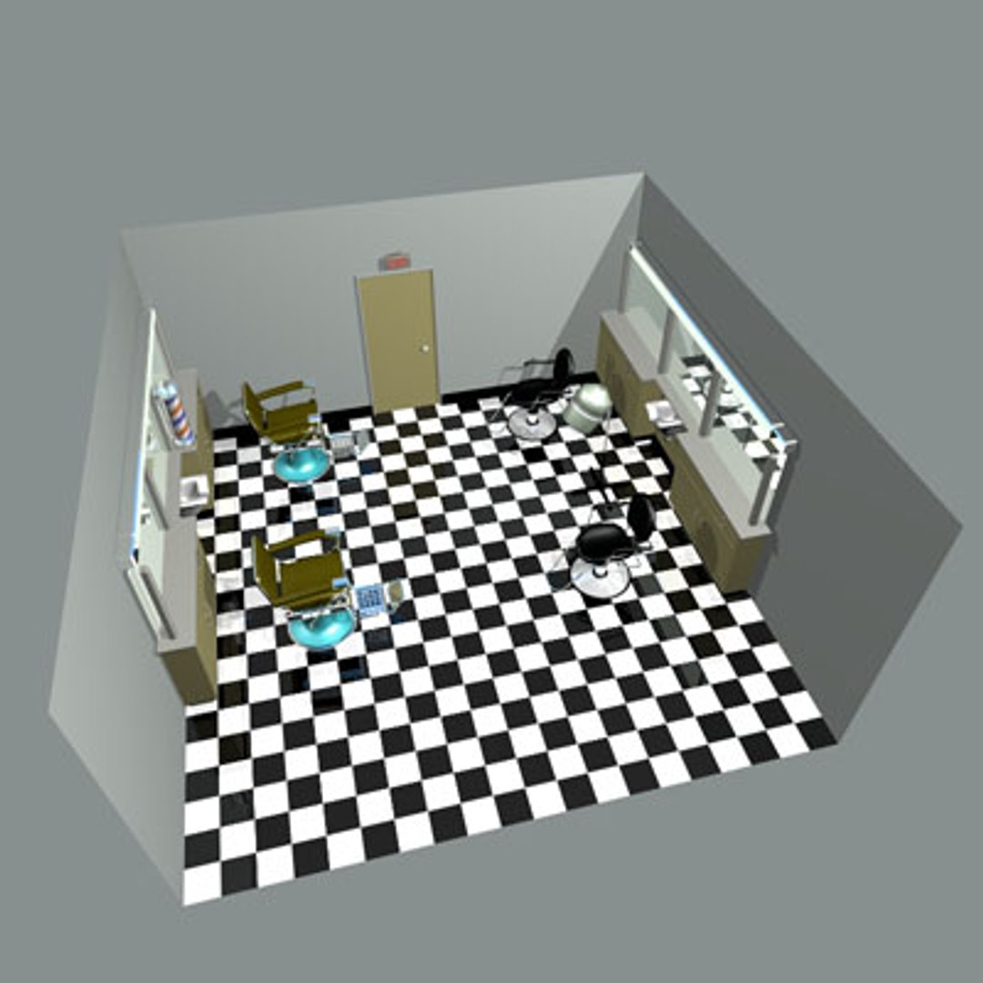 Barber Shop 3D Model - TurboSquid 204811