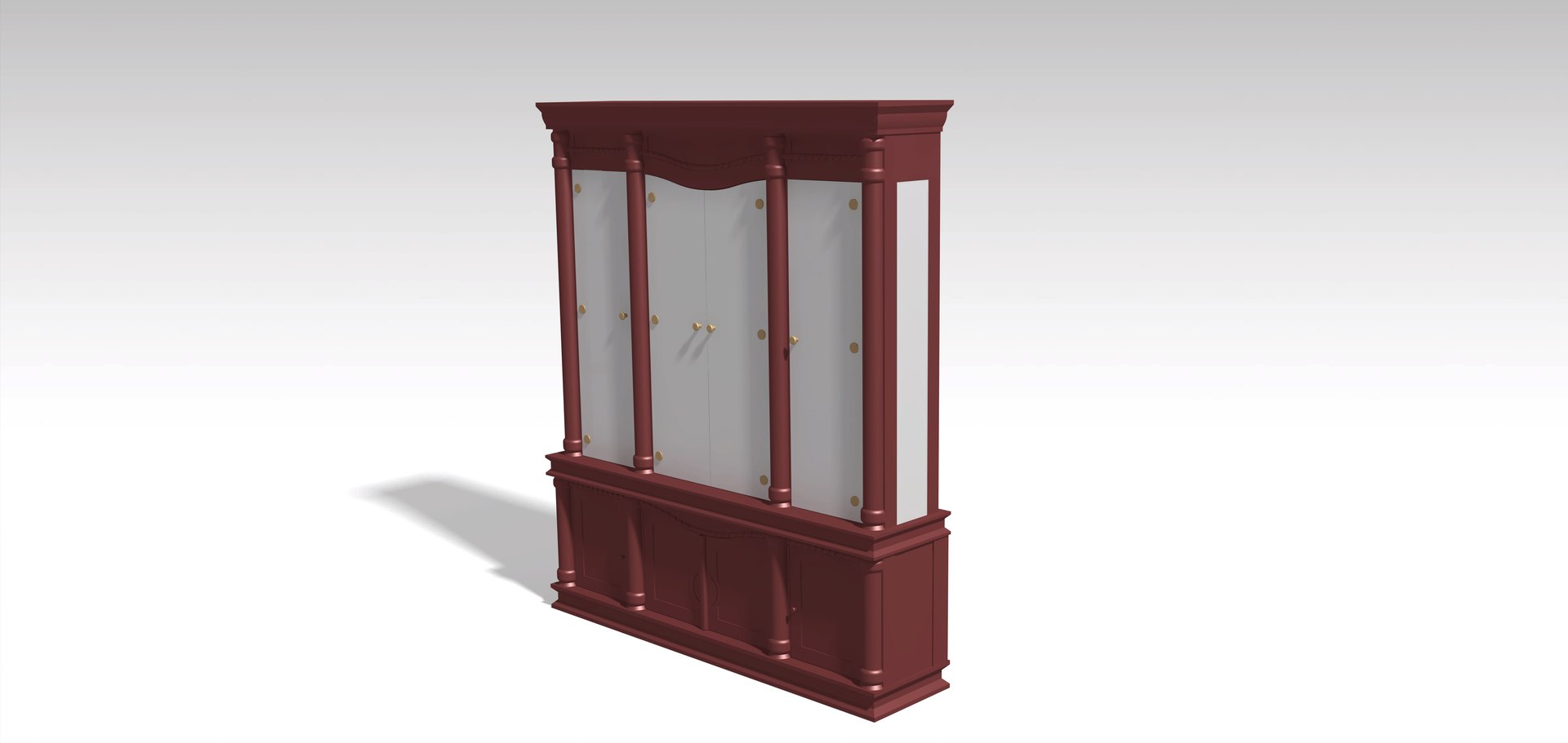 3D Wooden Cupboard Model - TurboSquid 2078782