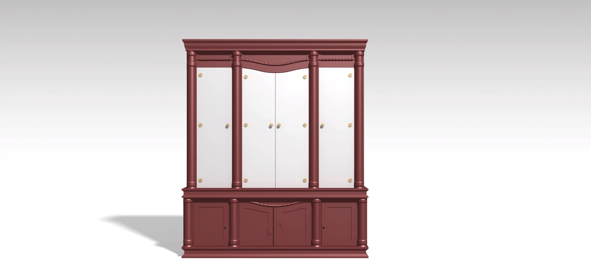 3D Wooden Cupboard Model - TurboSquid 2078782