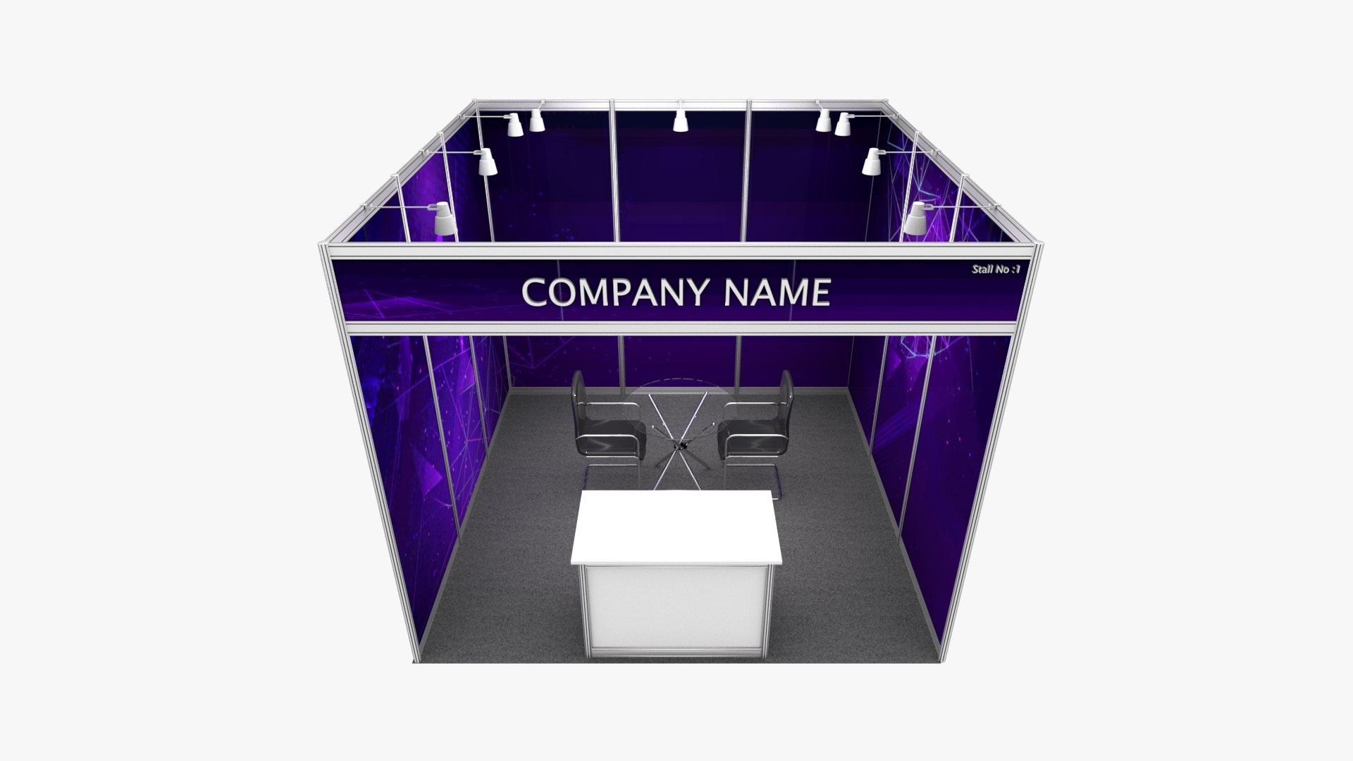 Octanorm System Booth - 9 SqmBooth 3D Model - TurboSquid 2148533