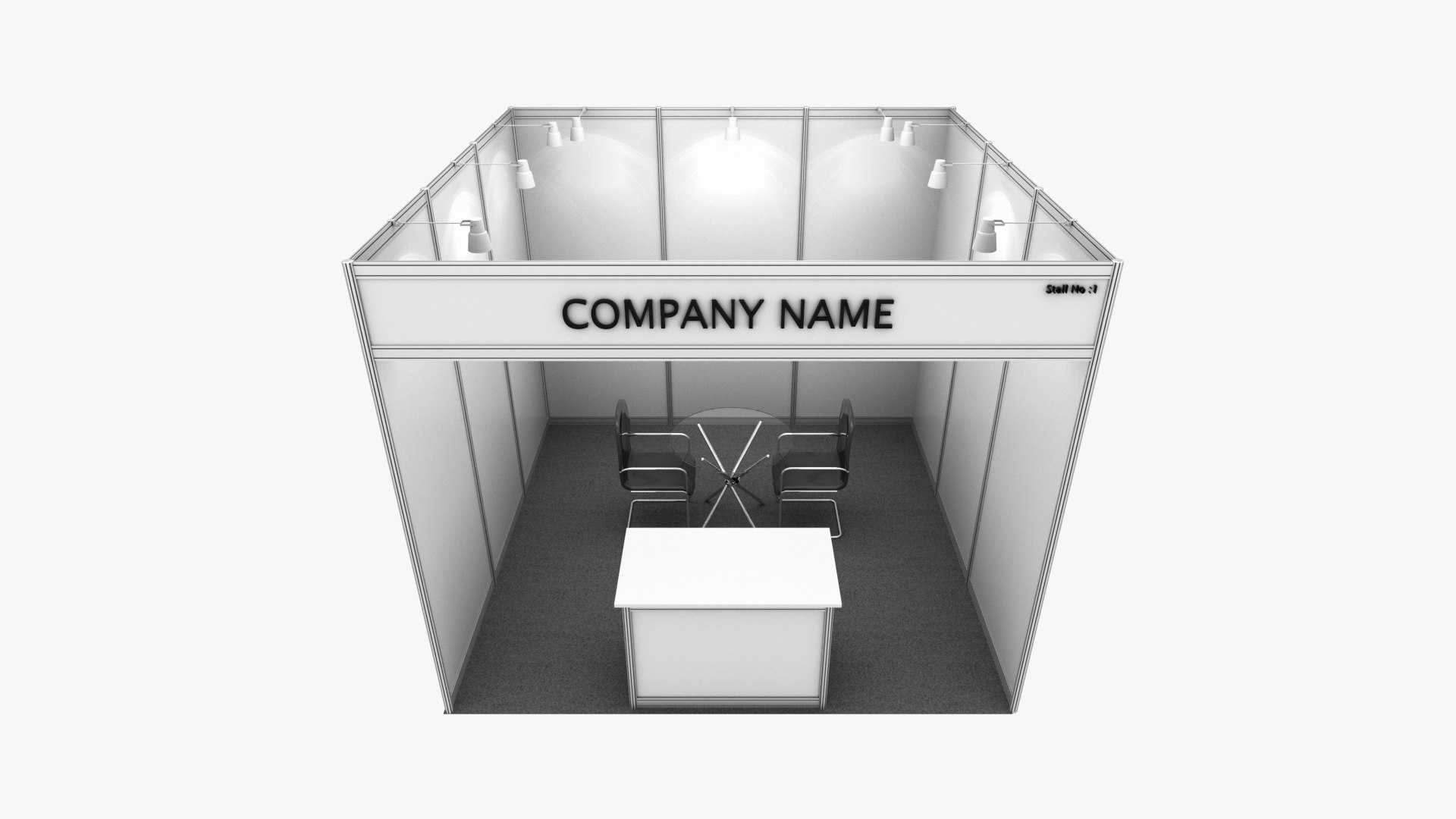 Octanorm System Booth - 9 SqmBooth 3D Model - TurboSquid 2148533