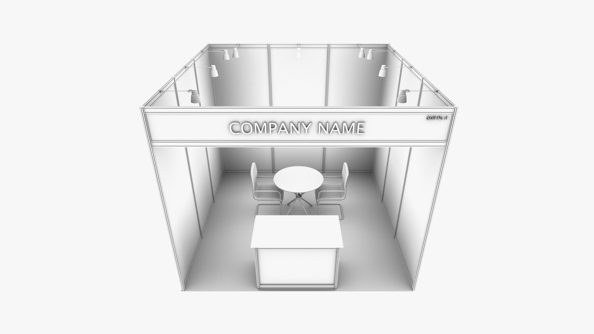 Octanorm System Booth - 9 SqmBooth 3D Model - TurboSquid 2148533