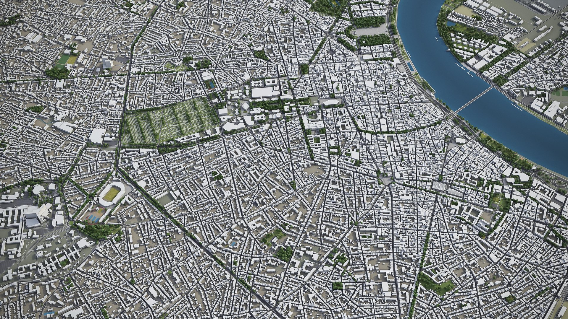 Bordeaux Surrounding Area - 3D Model - TurboSquid 1466095