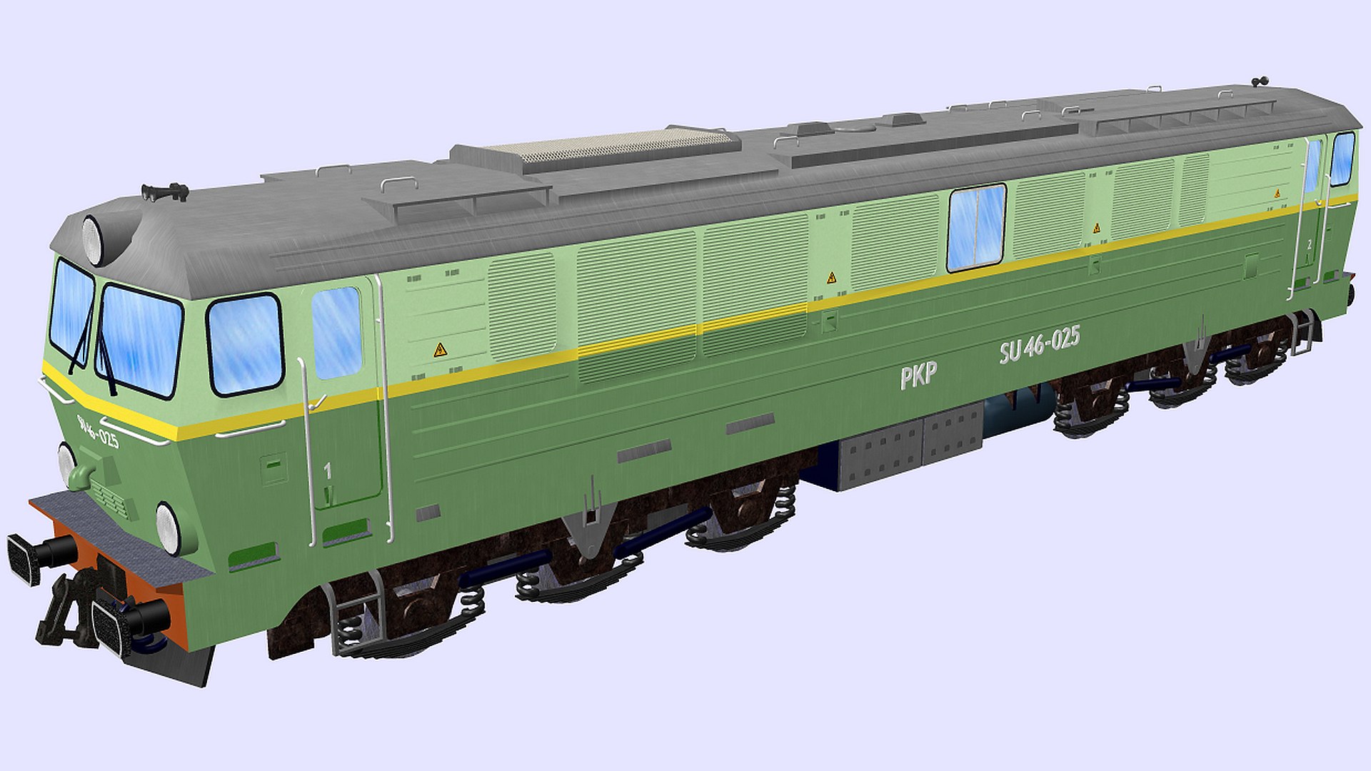 Pkp Polish Class Su46 Diesel-electric Locomotive 2 3D Model ...