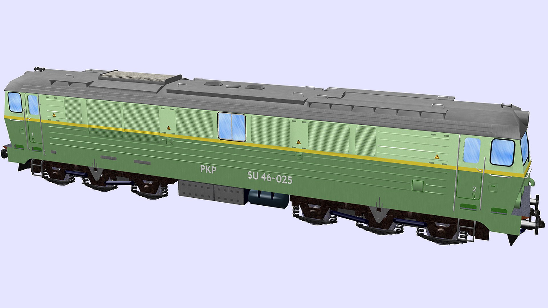 Pkp Polish Class Su46 Diesel-electric Locomotive 2 3D Model ...