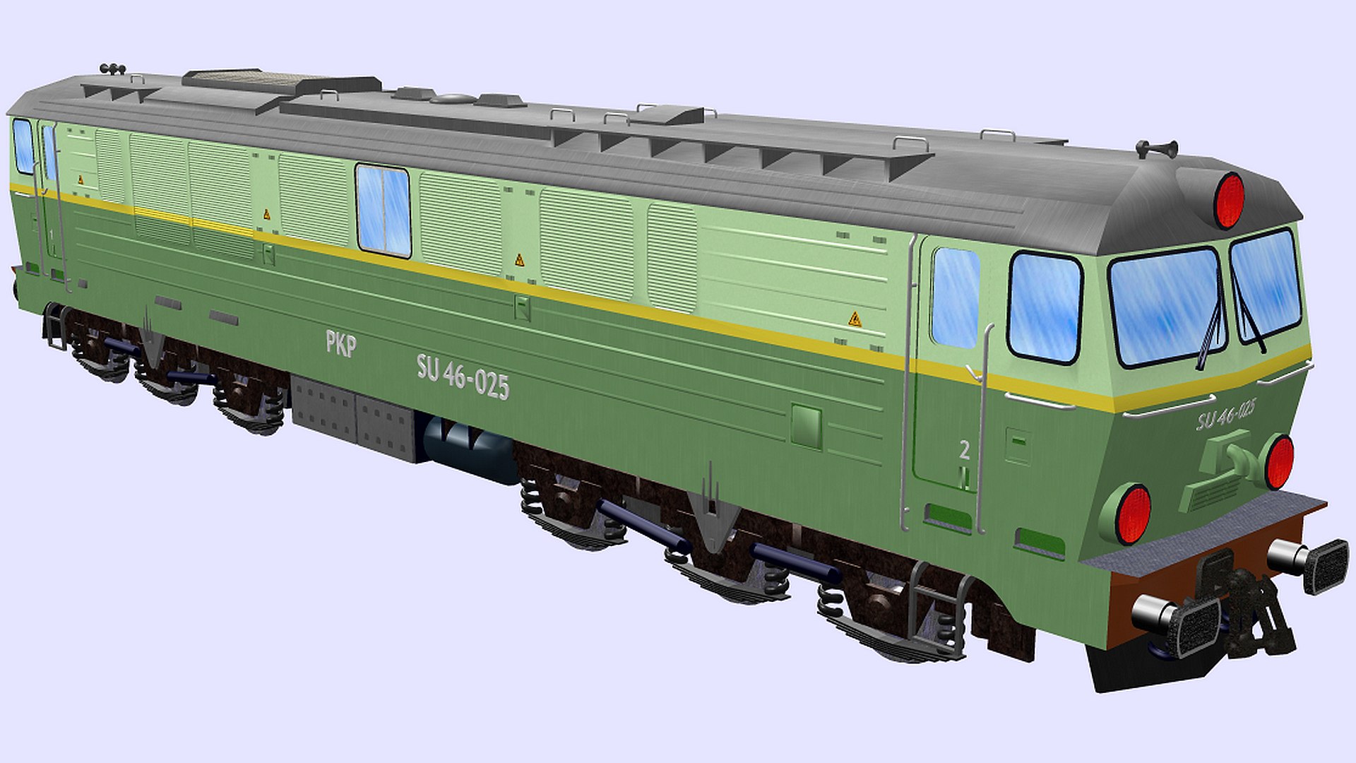 Pkp Polish Class Su46 Diesel-electric Locomotive 2 3D Model ...