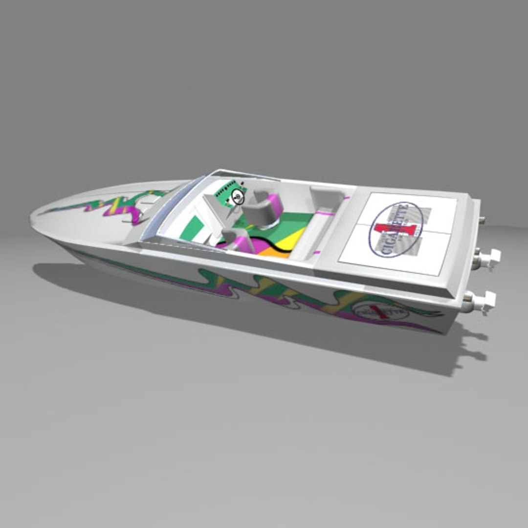 Powered Cigarette Speed Boat Racing 3d Model