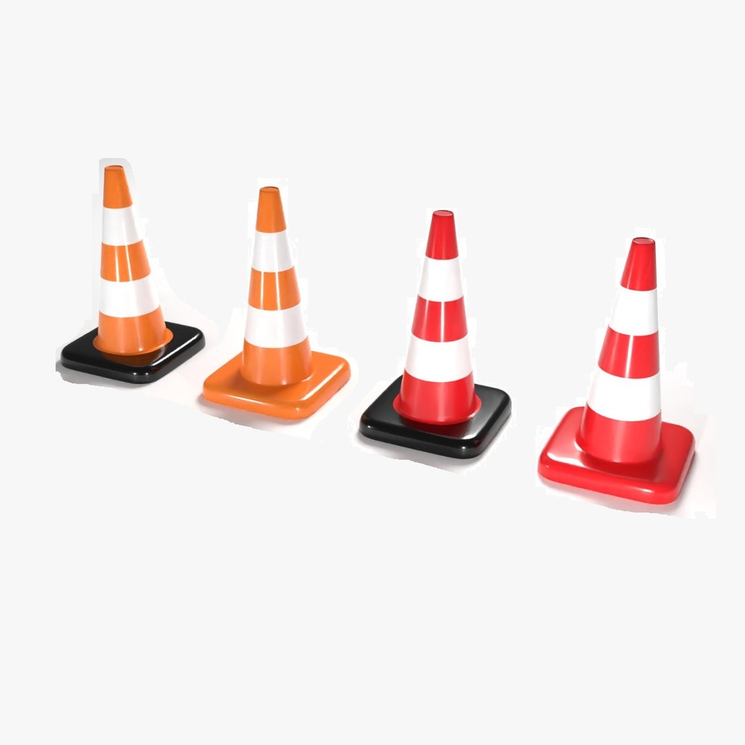 Traffic cones collection 3D model - TurboSquid 2138858