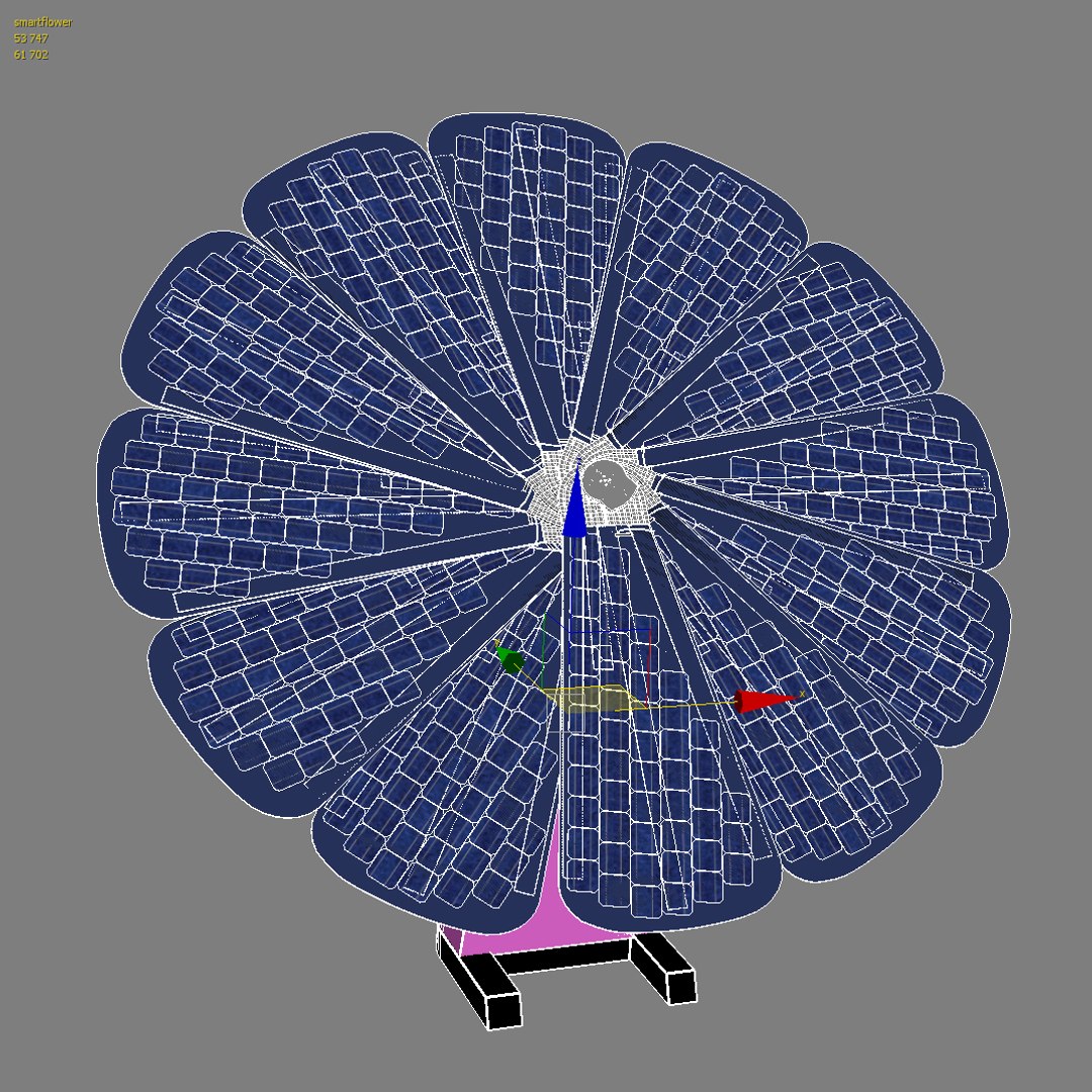 3D Smartflower Solar Panel Model - TurboSquid 1535230
