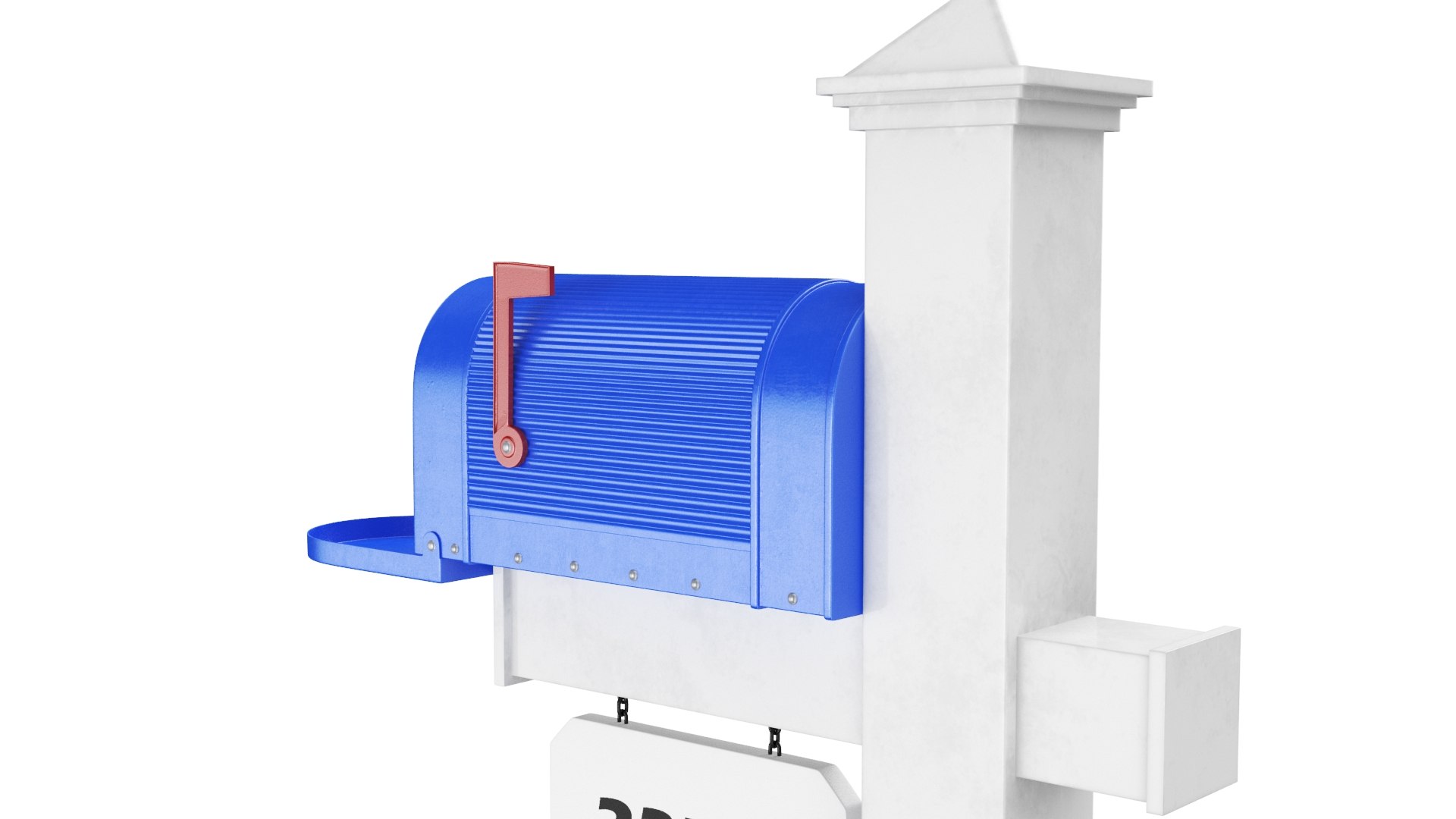 Blue Mail Box Model - TurboSquid 1857009