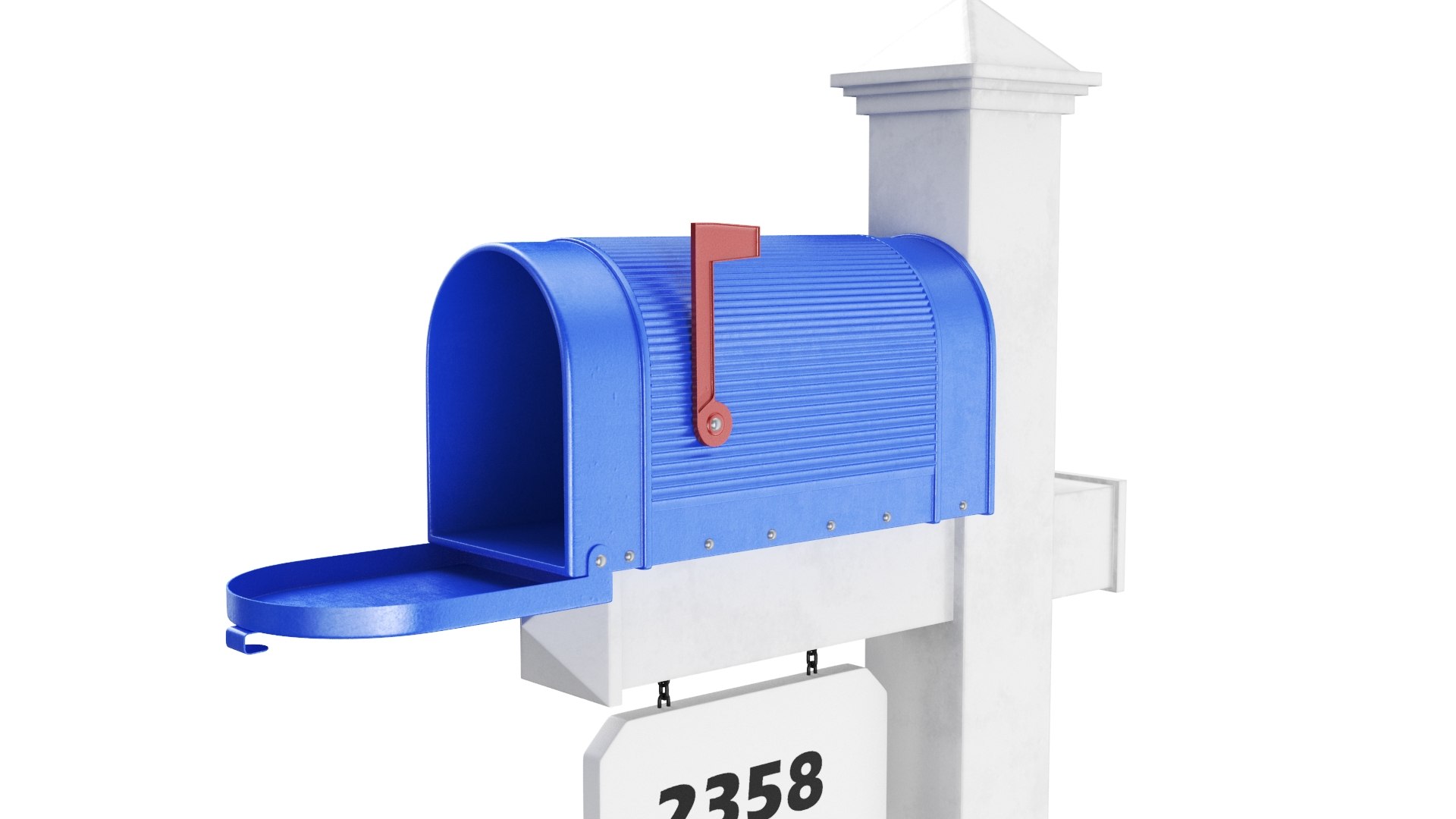 Blue Mail Box Model - TurboSquid 1857009