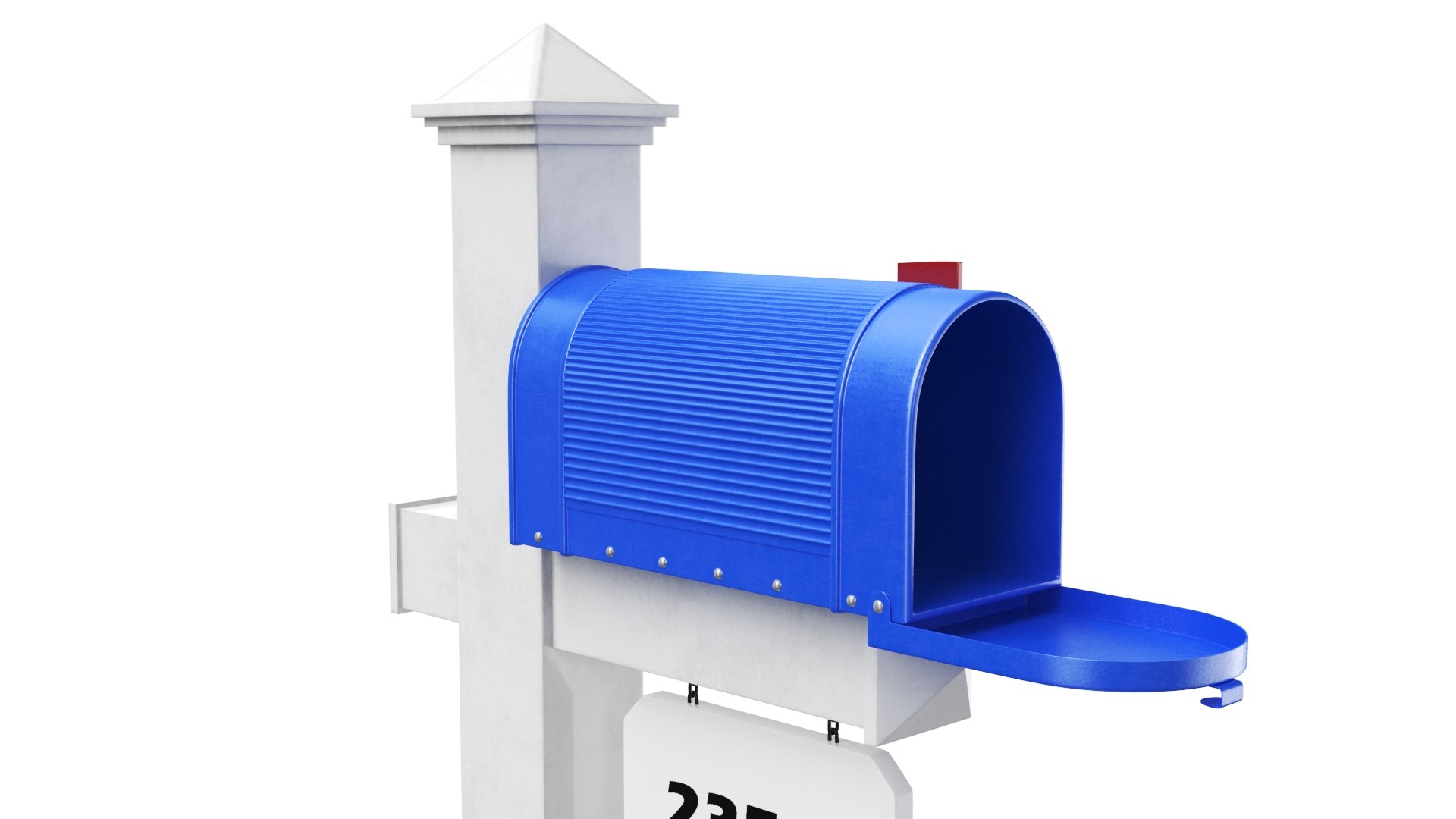 Blue Mail Box Model - TurboSquid 1857009