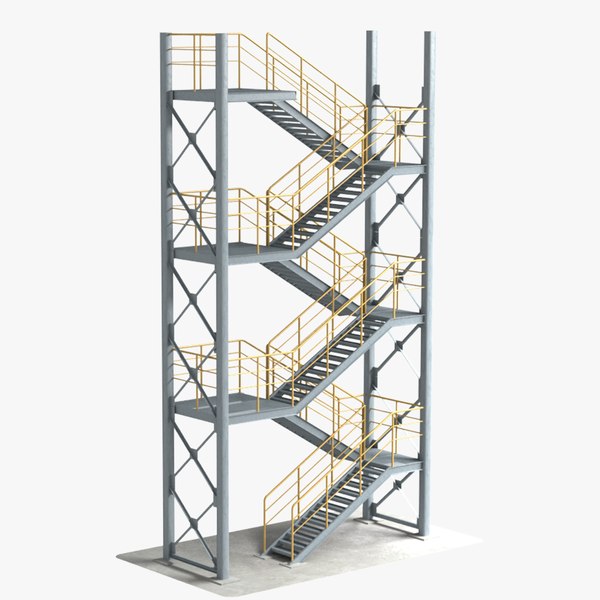 3D model industrial stair - TurboSquid 1283672