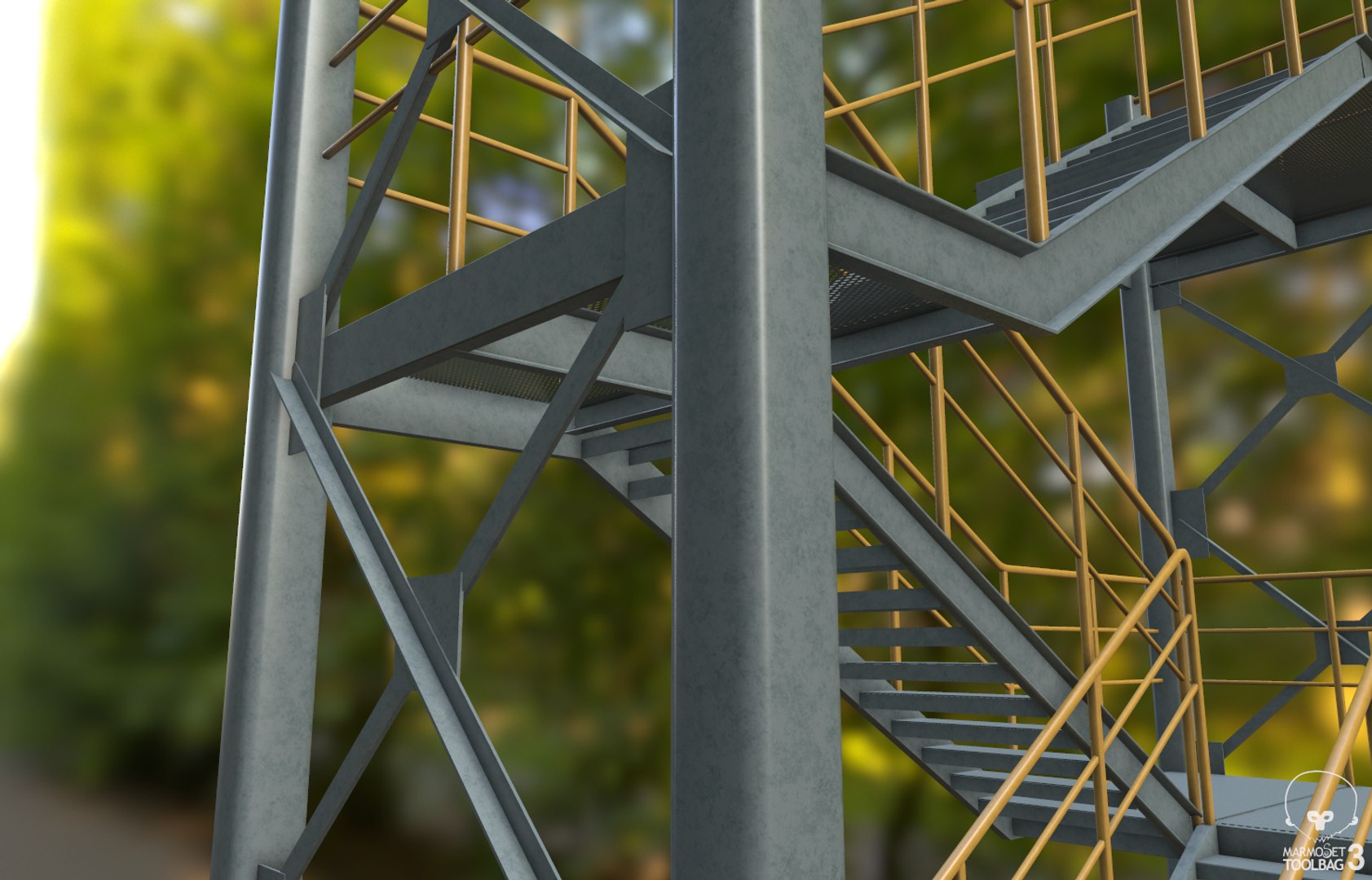 Industrial Stair 4 Stackable 3D - TurboSquid 1285253