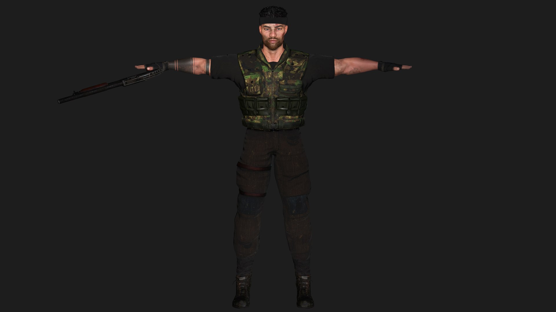 AAA 3D REALISTIC MALE CHARACTER - SURVIVAL APOCALYPSE OUTFIT Model ...