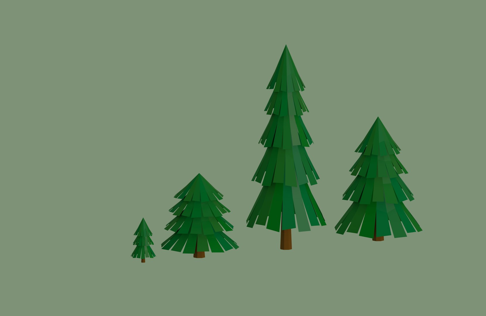 Pine Tree Low Poly 3D Model - TurboSquid 2058110