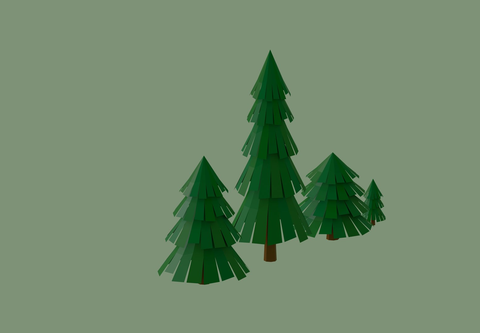 Pine Tree Low Poly 3D Model - TurboSquid 2058110