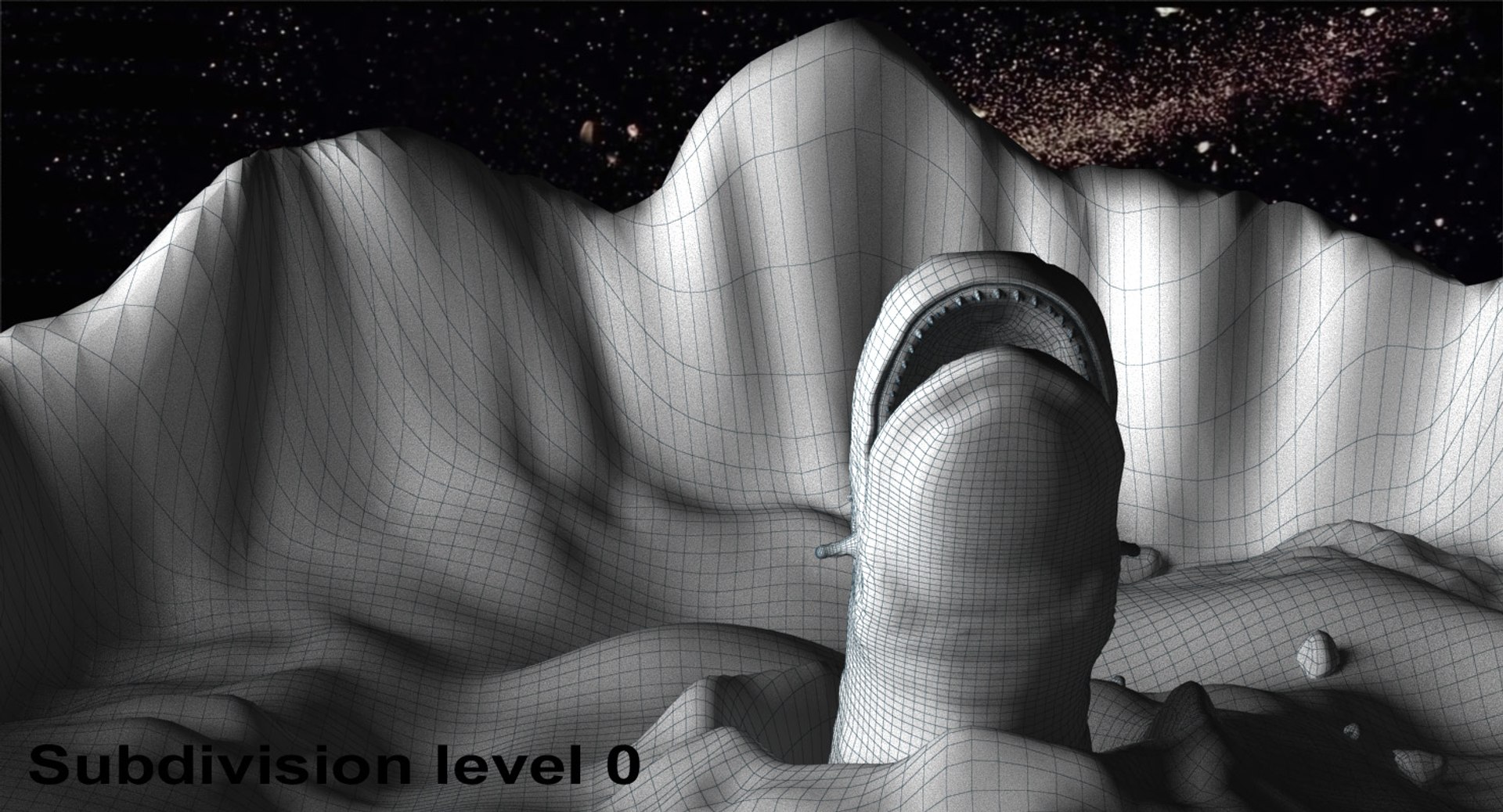 3D Exogorth Asteroid - TurboSquid 1369625