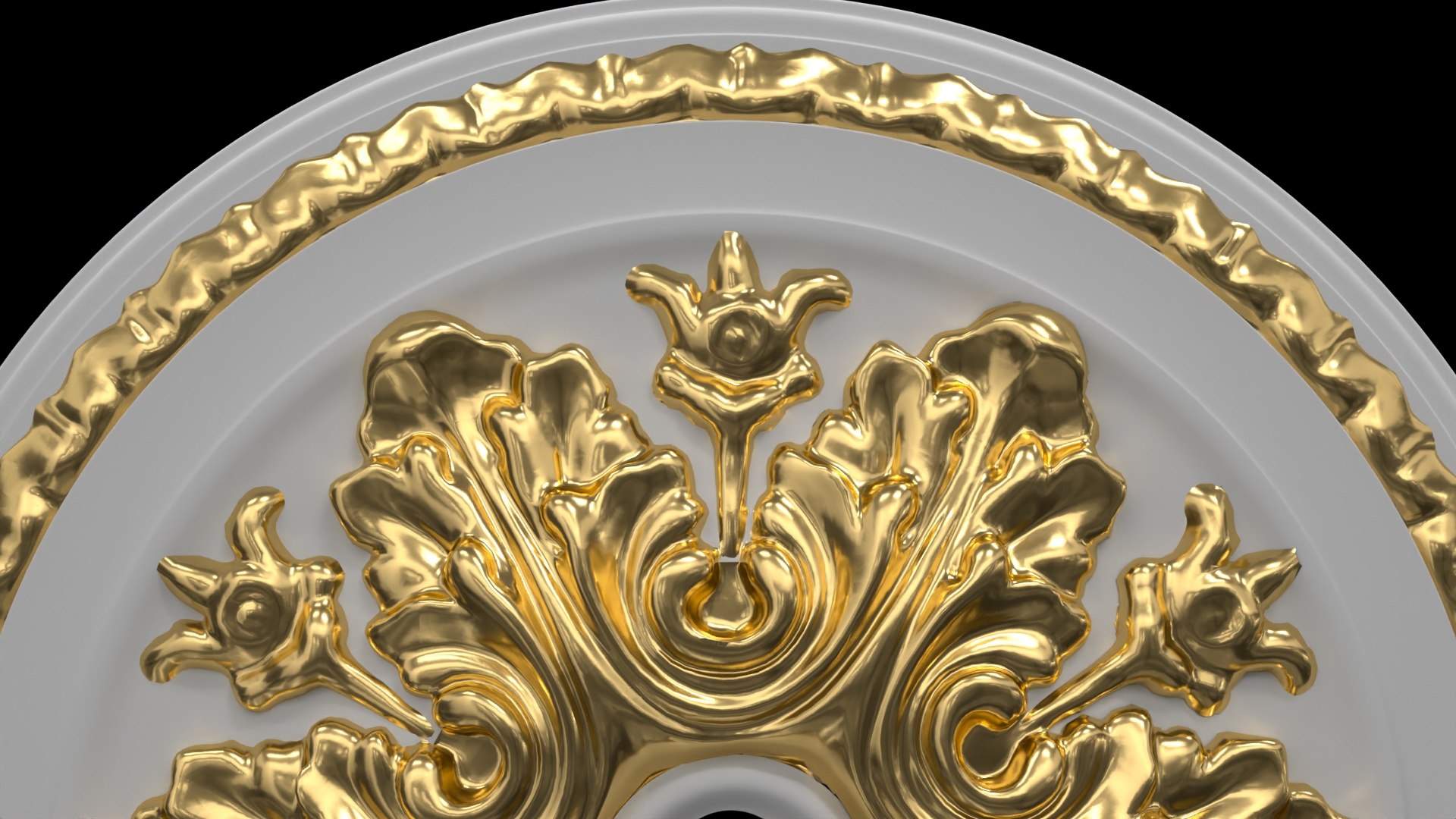 3D Ceiling Sockets Gypsum Plaster DR51 model - TurboSquid 2030553