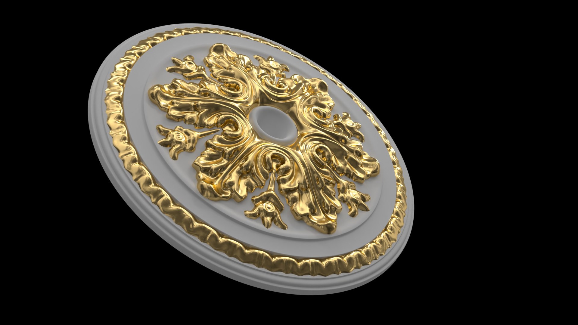 3D Ceiling Sockets Gypsum Plaster DR51 model - TurboSquid 2030553