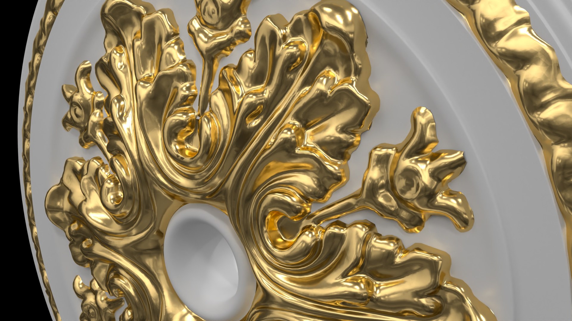 3D Ceiling Sockets Gypsum Plaster DR51 model - TurboSquid 2030553