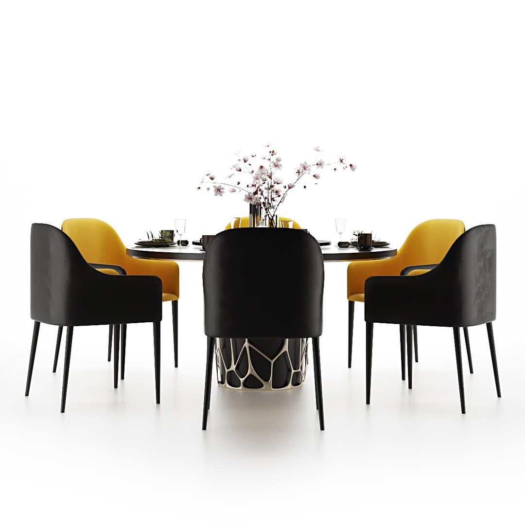 3D Dining Chair Table - TurboSquid 1674696