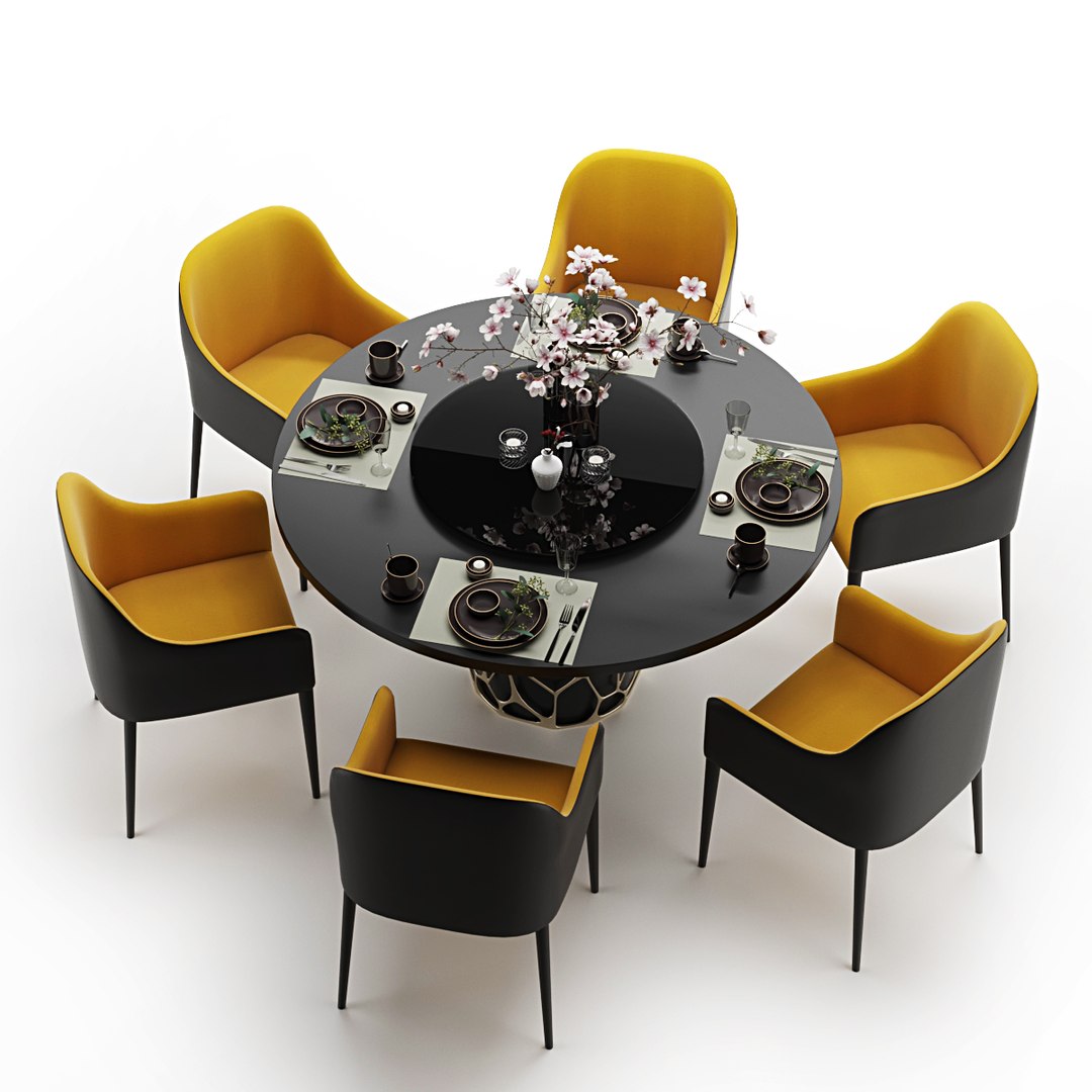 3D Dining Chair Table - TurboSquid 1674696