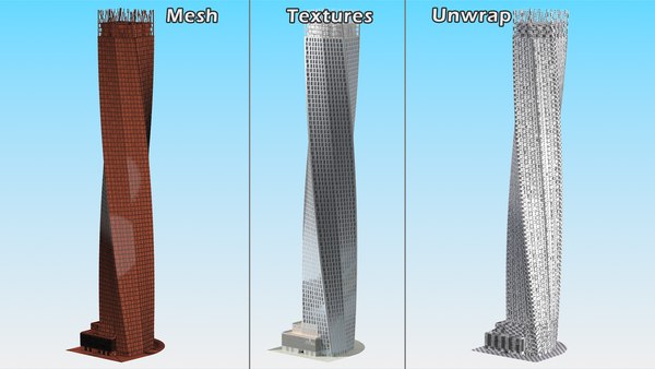 Cayan Tower Skyscraper model - TurboSquid 1735422