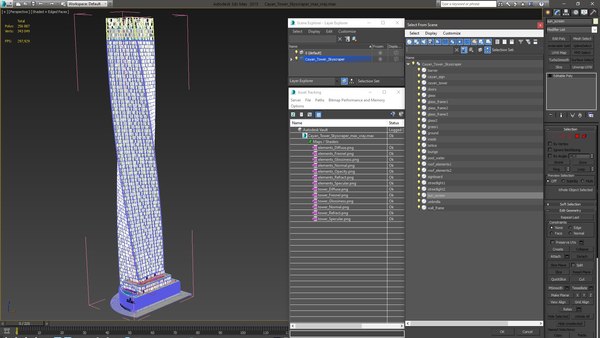 Cayan Tower Skyscraper model - TurboSquid 1735422