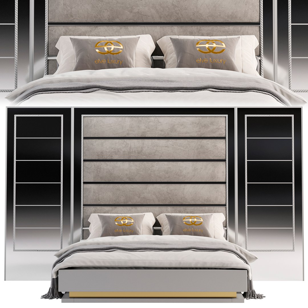 Queen Bed 3D model - TurboSquid 1940947