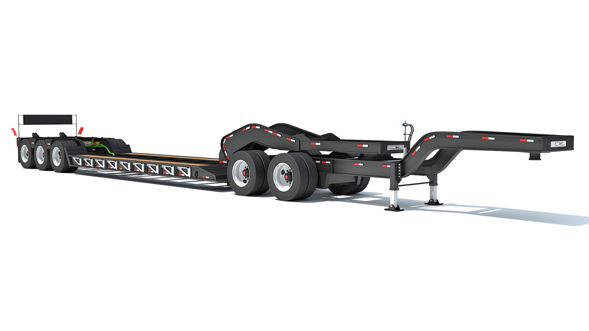 Low Loader Platform Trailer 3D - TurboSquid 2010638