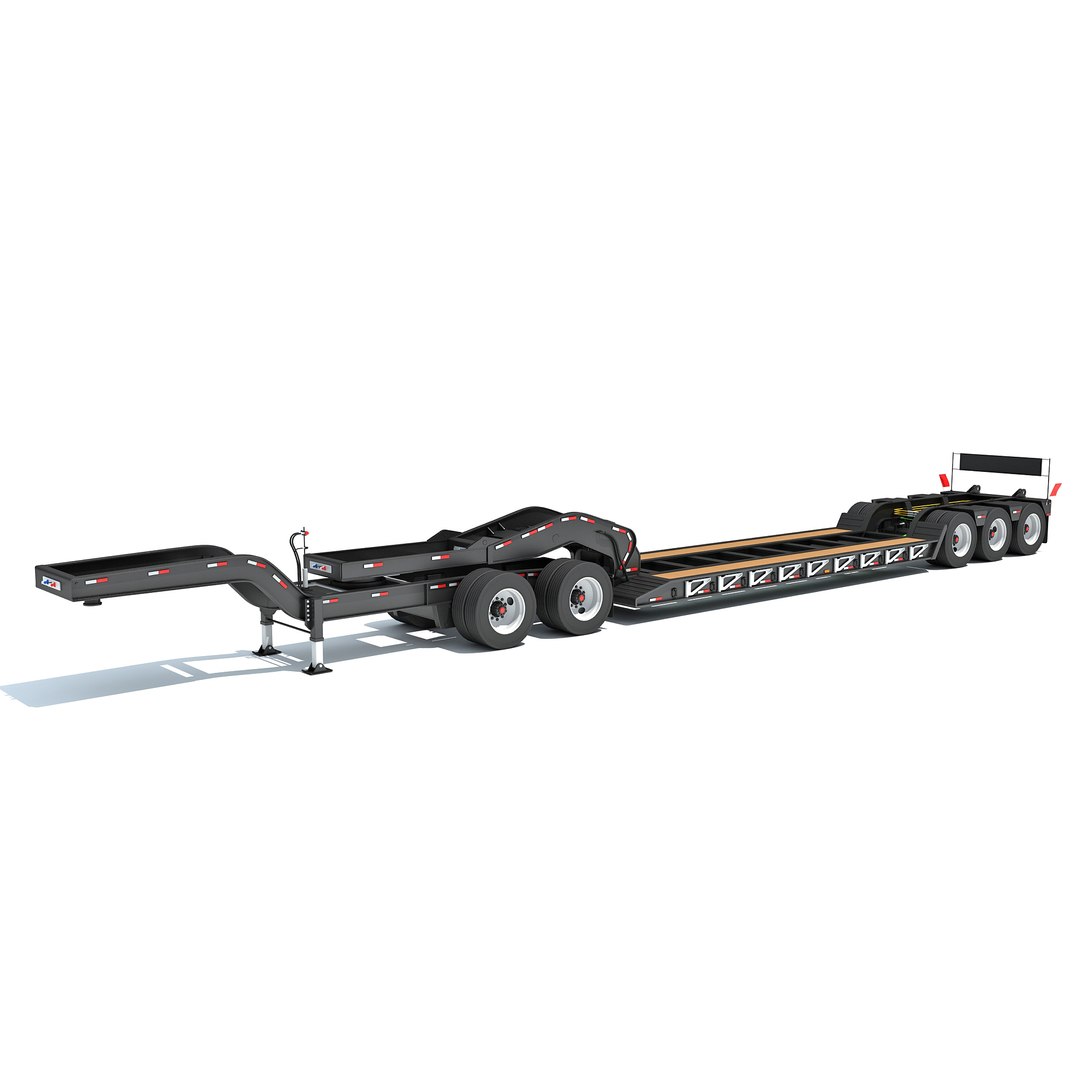 Low Loader Platform Trailer 3D - TurboSquid 2010638