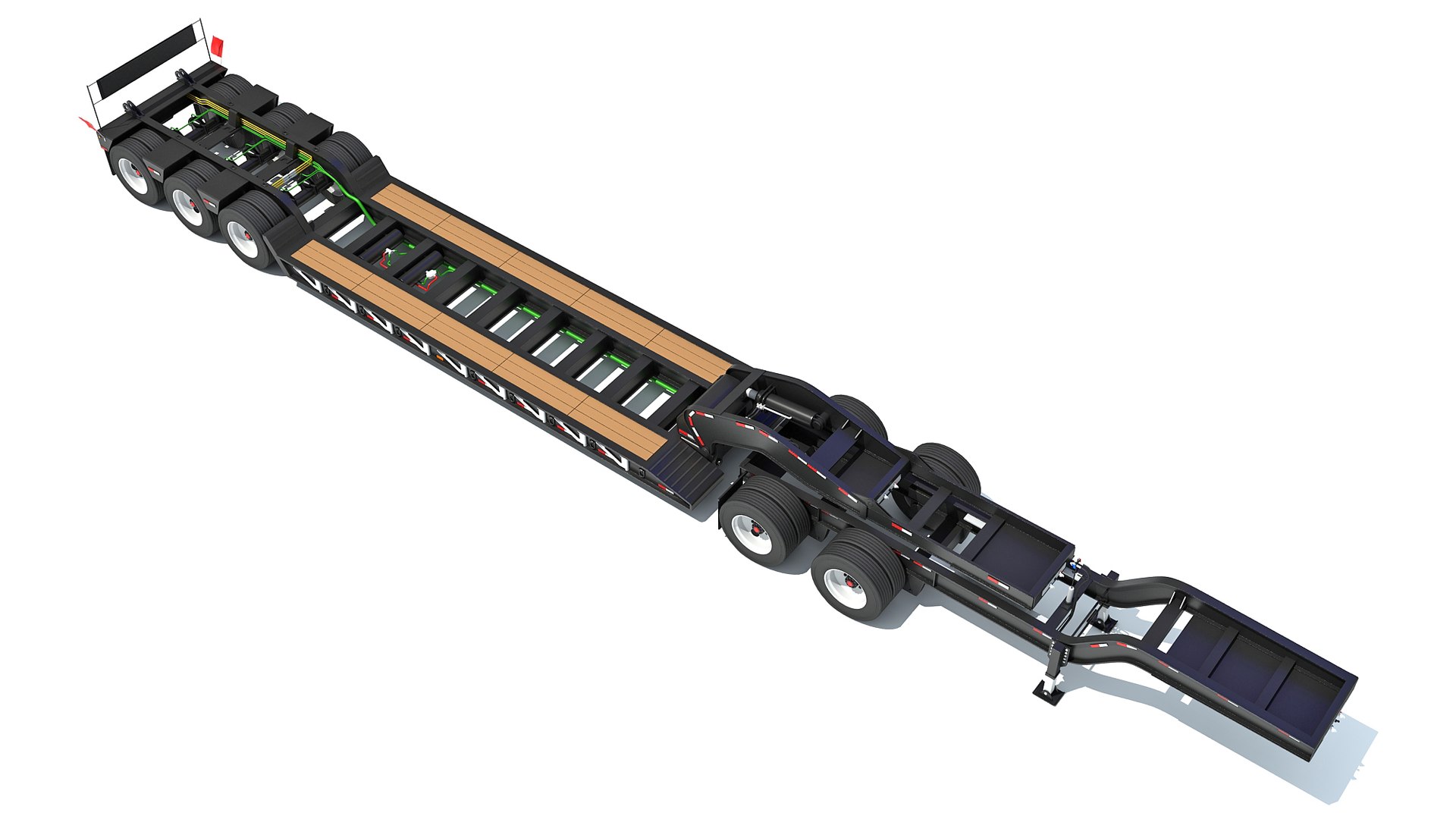 Low Loader Platform Trailer 3D - TurboSquid 2010638