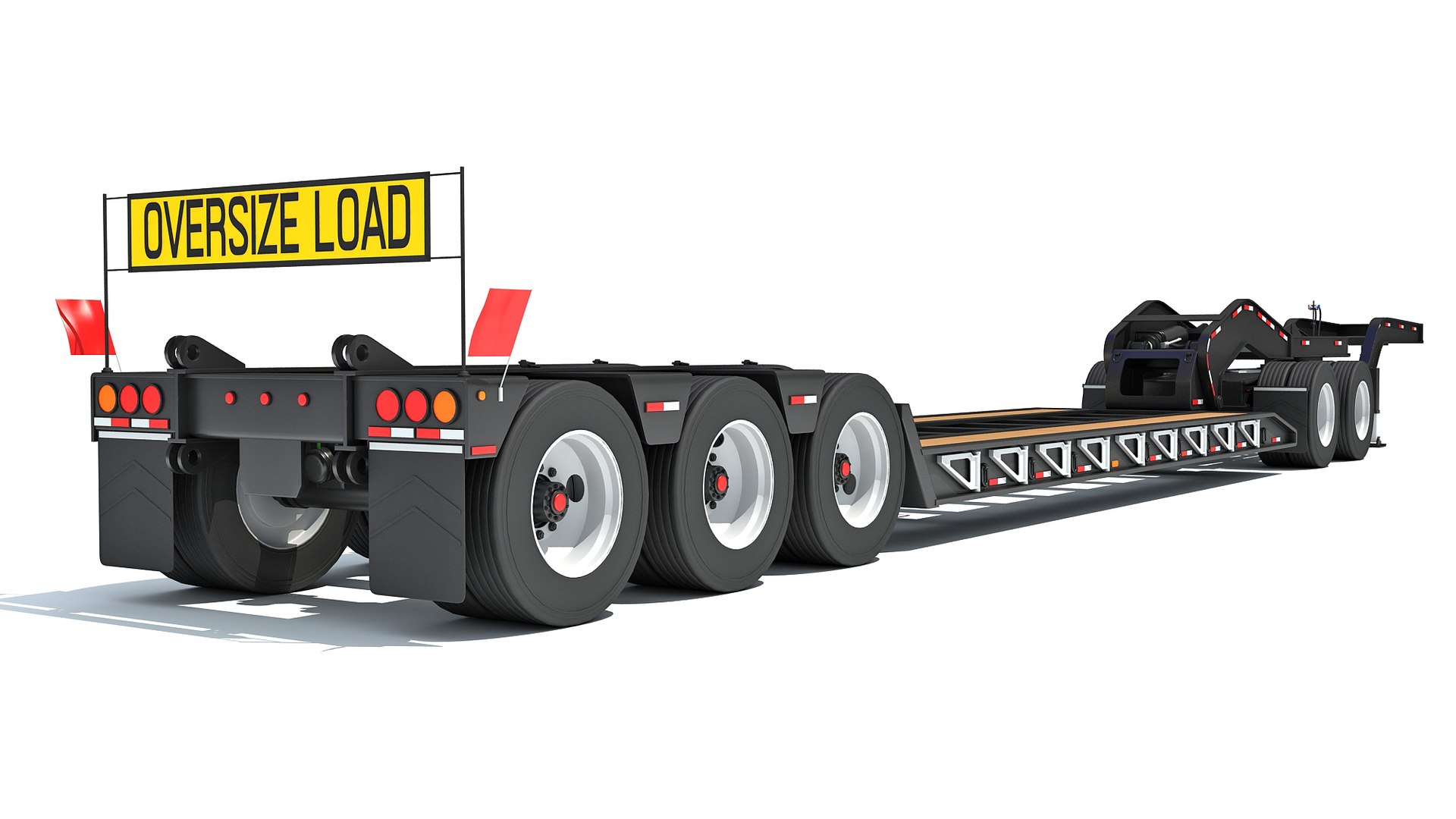 Low Loader Platform Trailer 3D - TurboSquid 2010638