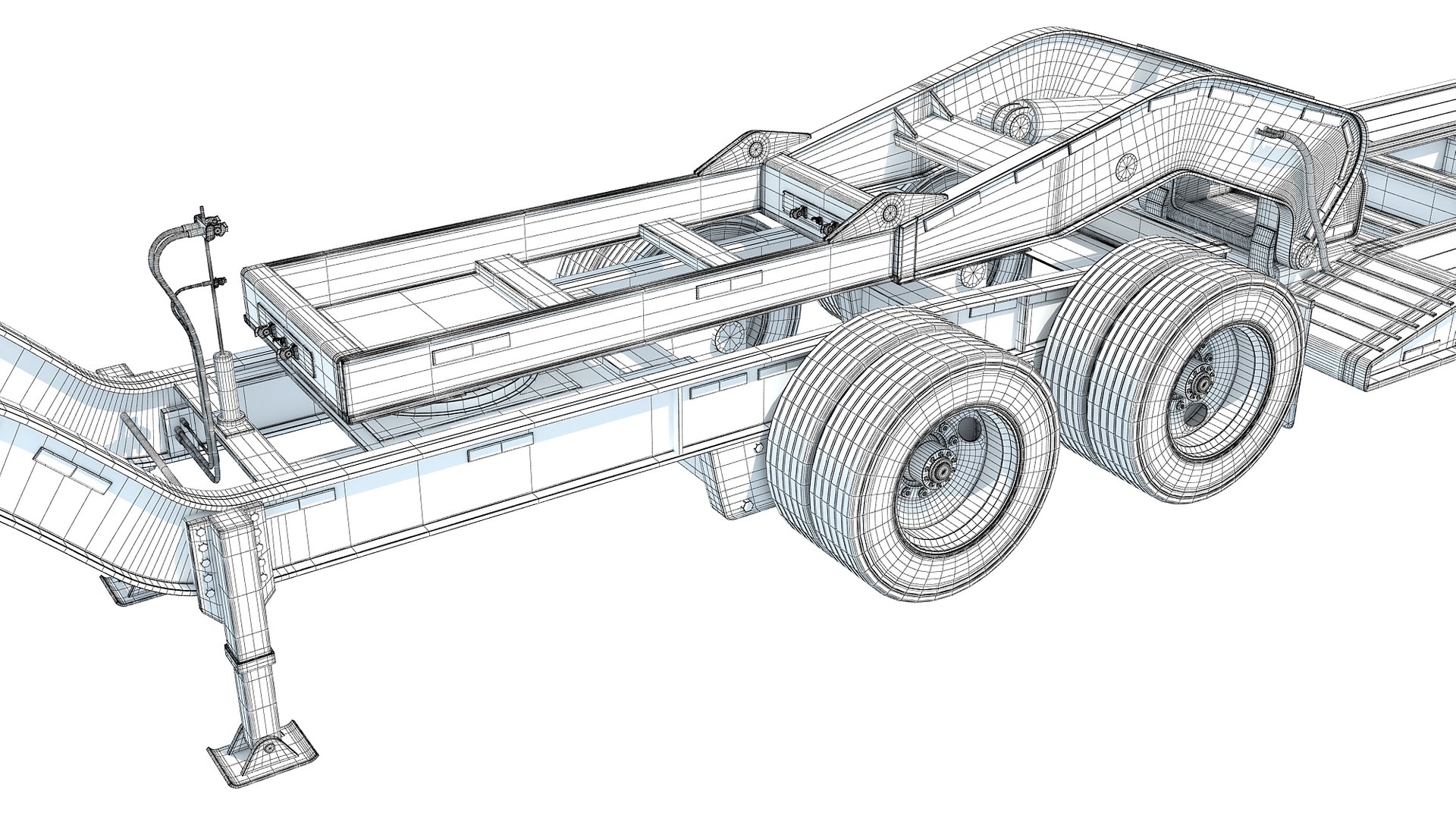 Low Loader Platform Trailer 3D - TurboSquid 2010638