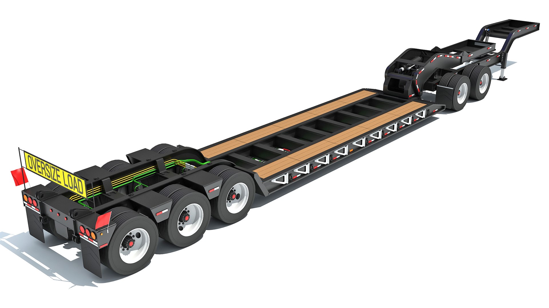 Low Loader Platform Trailer 3D - TurboSquid 2010638
