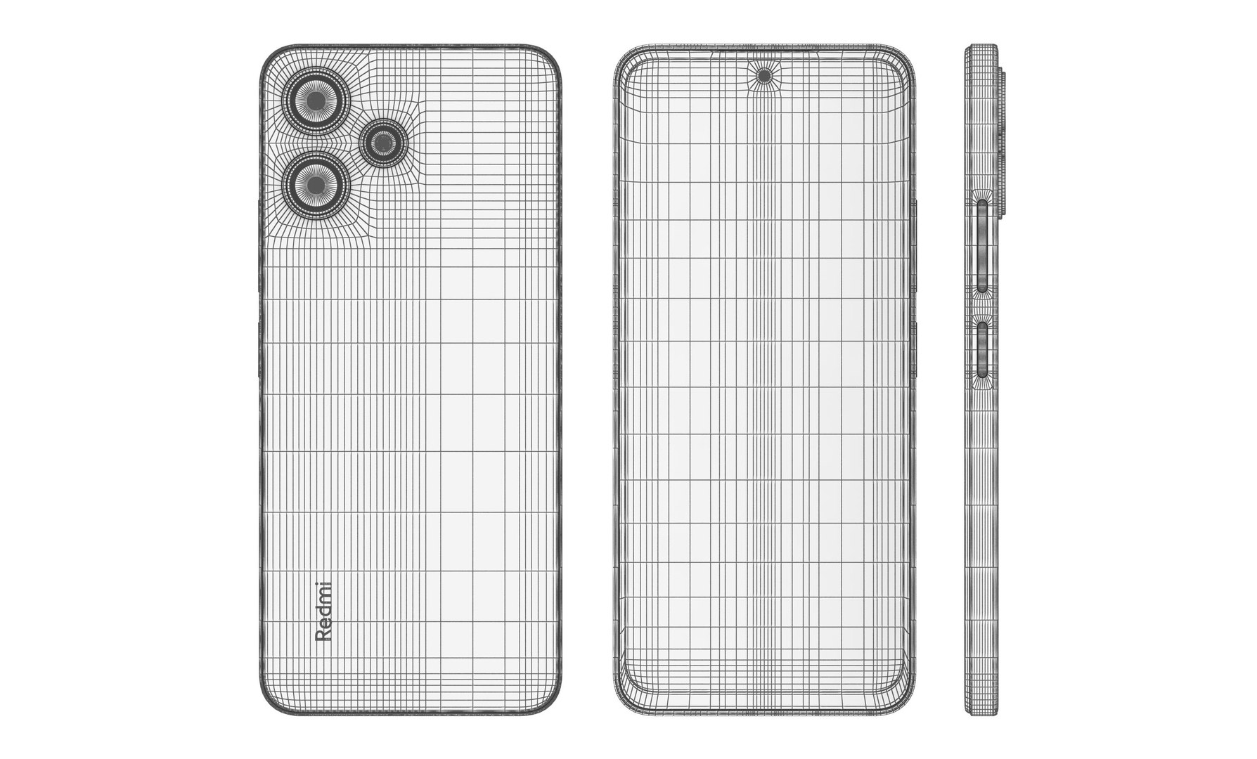 3D Xiaomi Redmi 12 5G White Model - TurboSquid 2116175