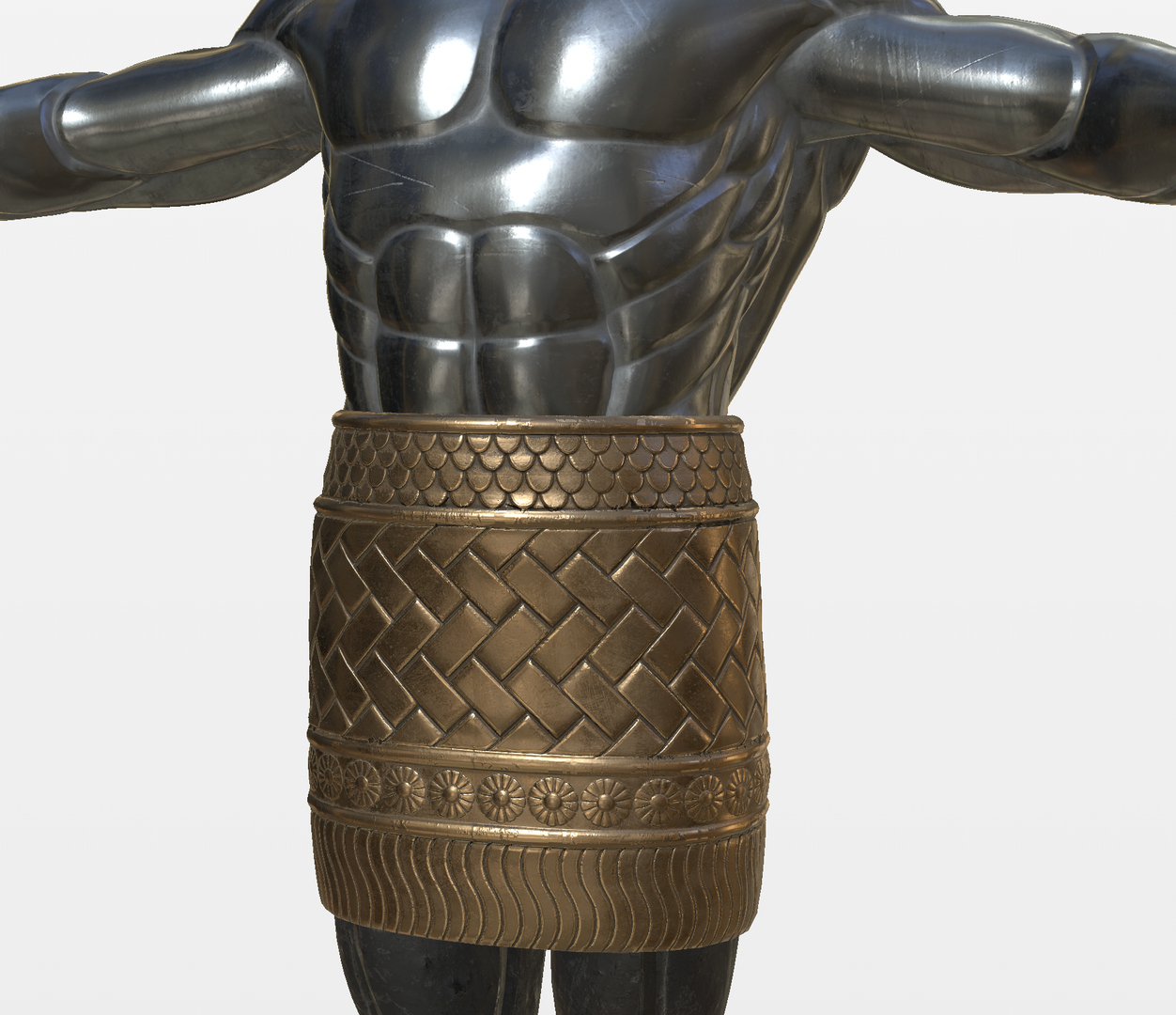modelo 3d Estatua de Daniel 2 Rey Nebuchadnezzar Rigged 3D animado ...
