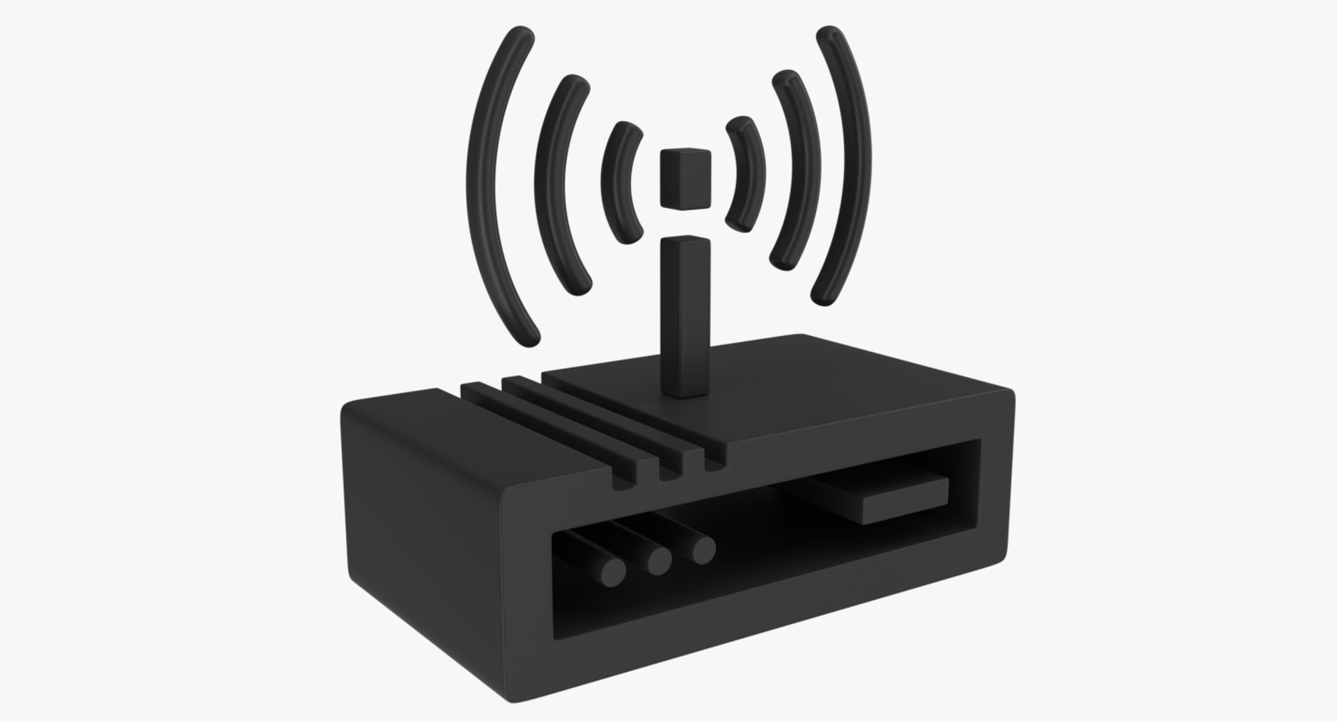 icon modem 3d obj