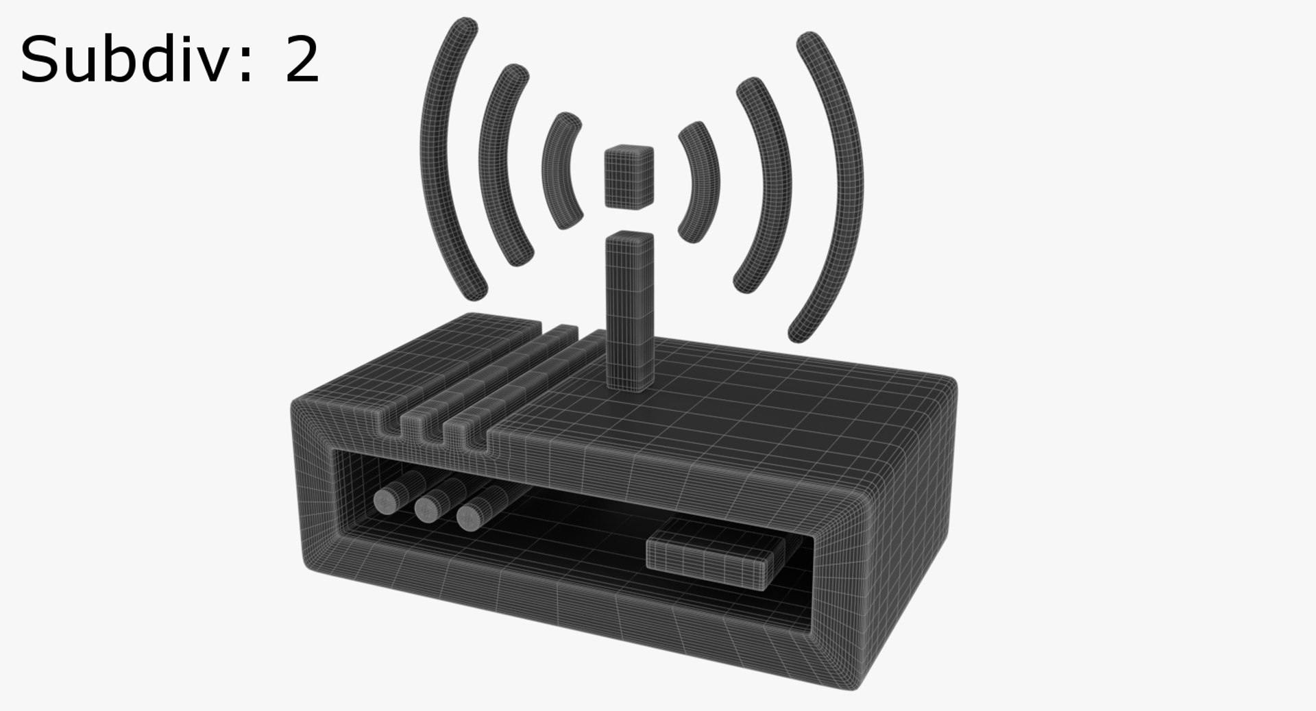 icon modem 3d obj