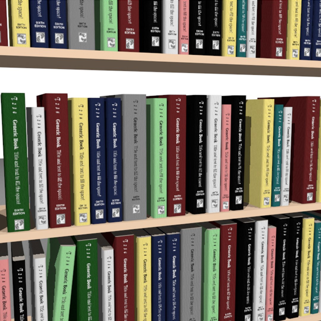 3d book bookshelf shelf