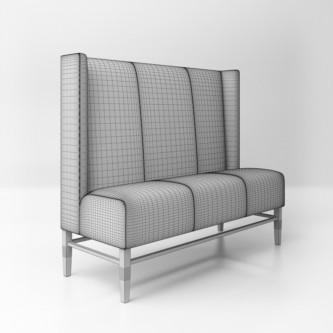 Baldwin Designer Banquette 3D Model - TurboSquid 1181669