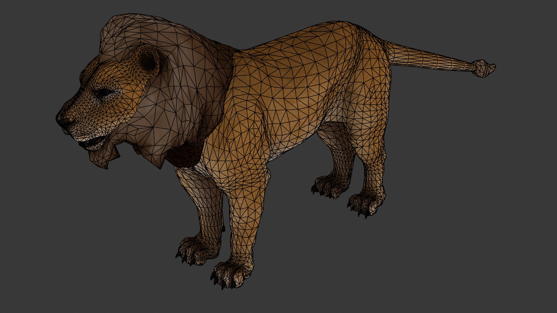 3D Game-Ready Realistic Rigged Lion - TurboSquid 2254501
