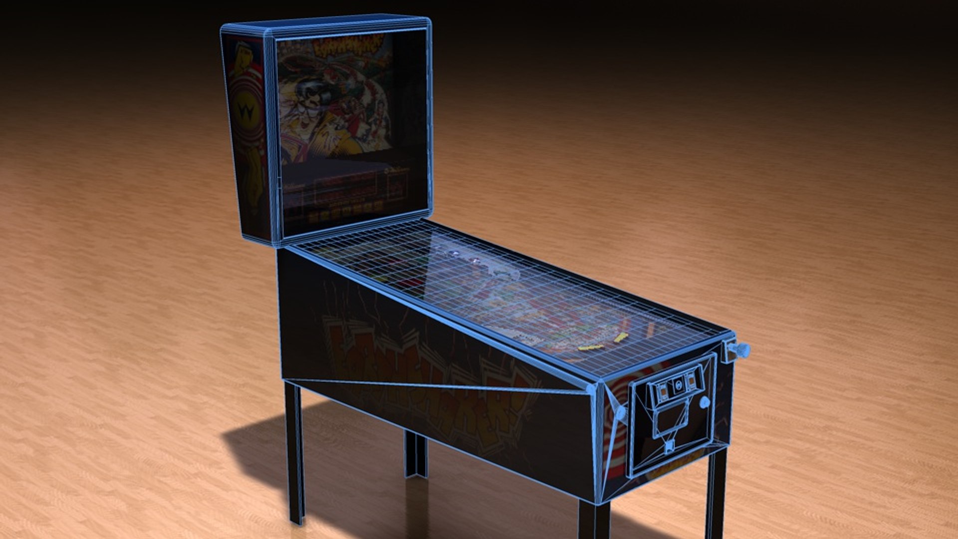 3d Pinball Earth Shaker Model