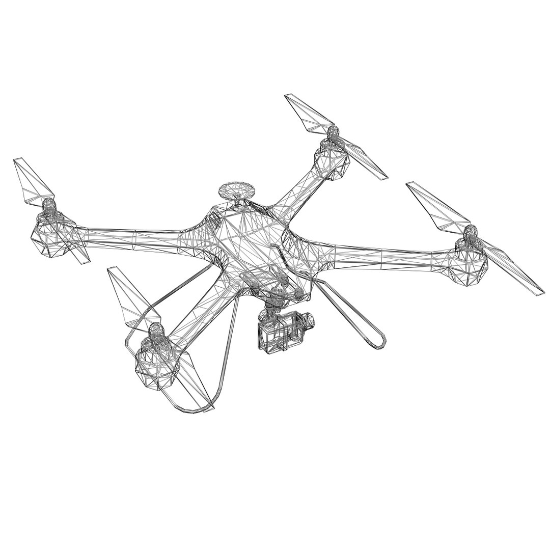 3d Model Remote Camera Drone
