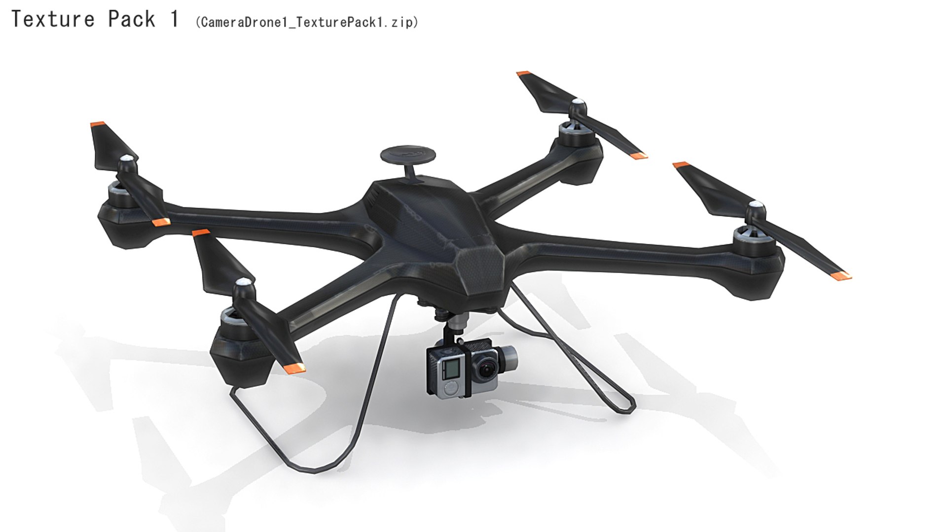 3d Model Remote Camera Drone