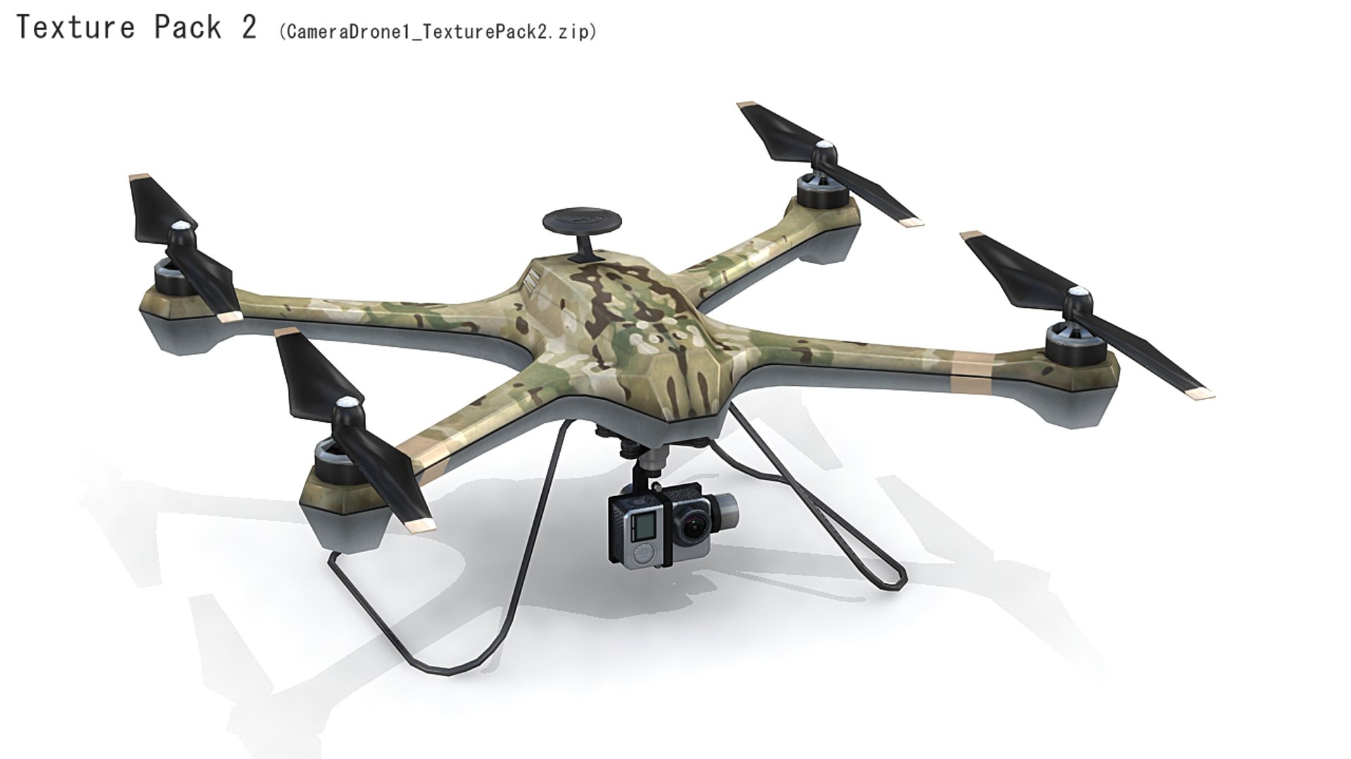 3d Model Remote Camera Drone